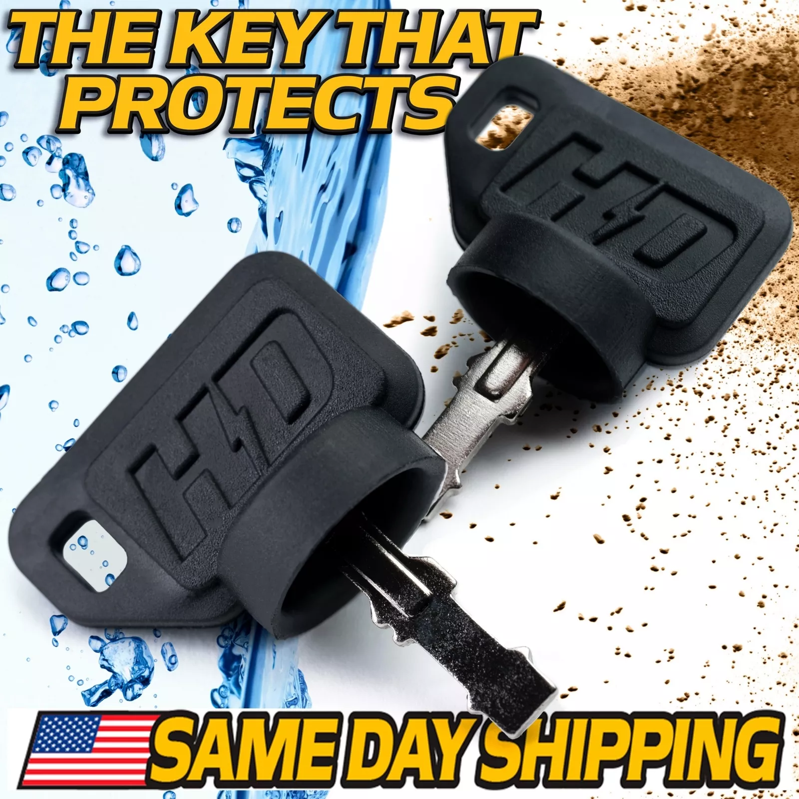 (2 Pack) Starter Ignition Switch Key Fits Ryobi Garden Tractor Lawn ...