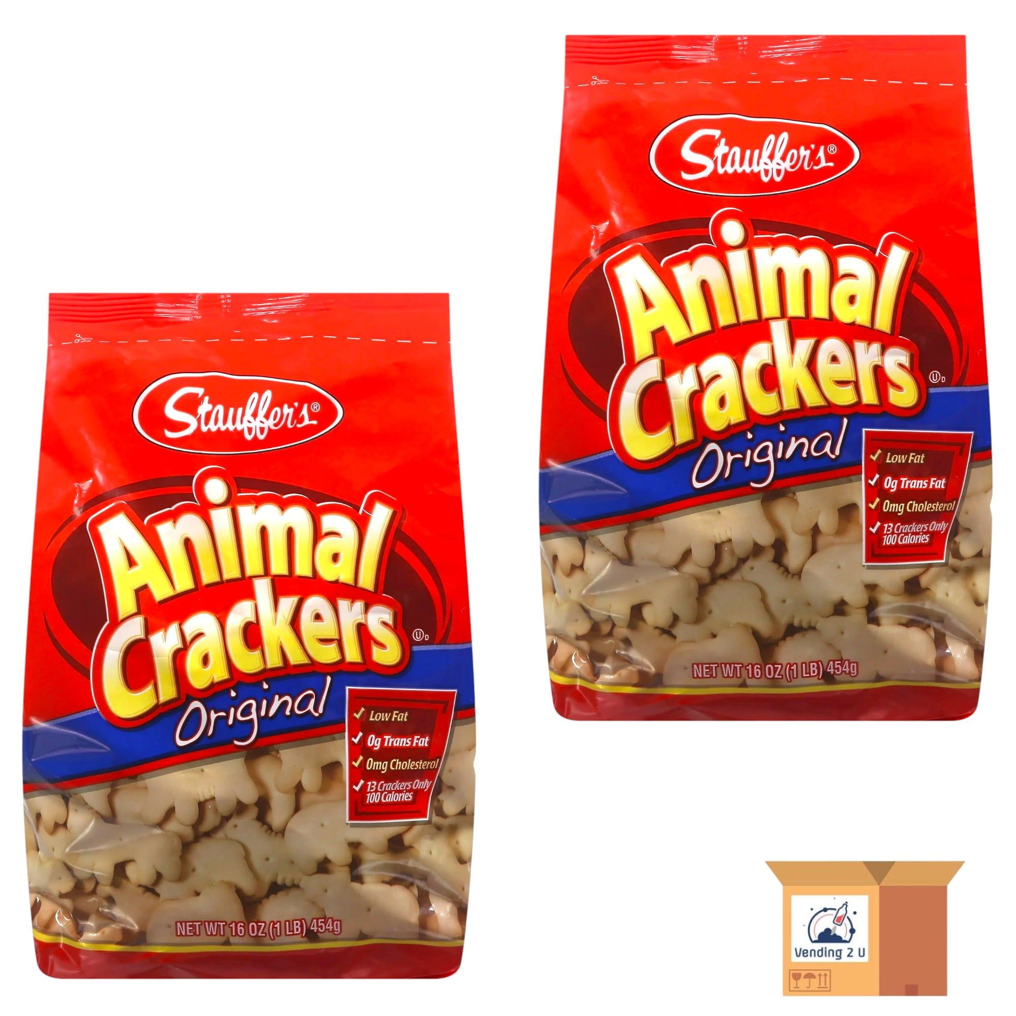 ( 2 Pack ) Stauffer's Original Animal Crackers 16 Oz Bag - Walmart.com