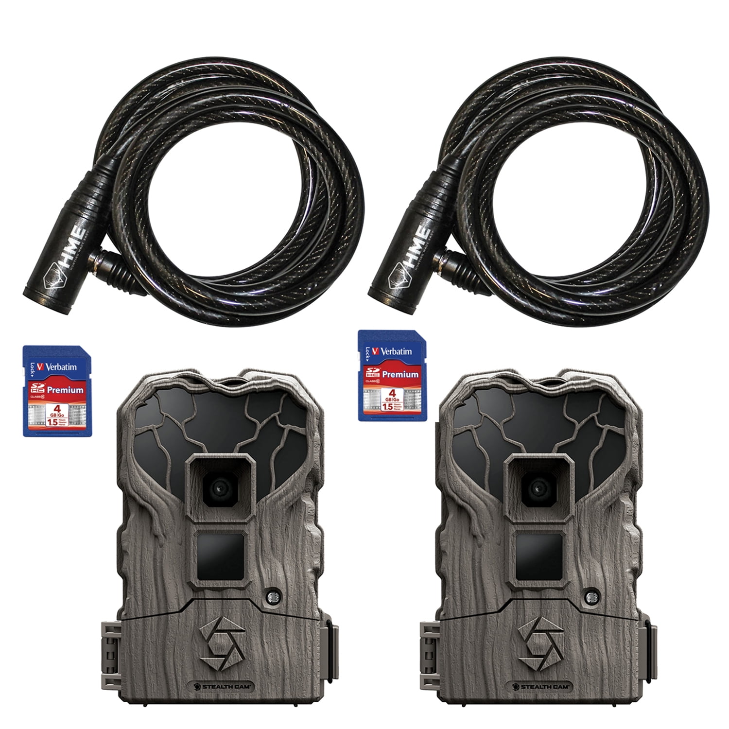 Free Shipping! Stealth Cam 2 Pack QS12X 14MP Trail Cameras with Cable ...