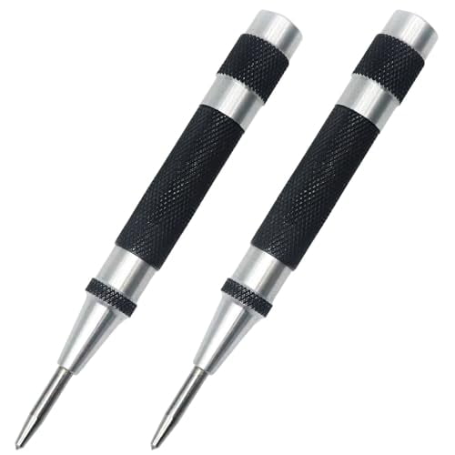 2 Pack Steel Automatic Center Punch with Adjustable Stroke - 5" (125mm ...