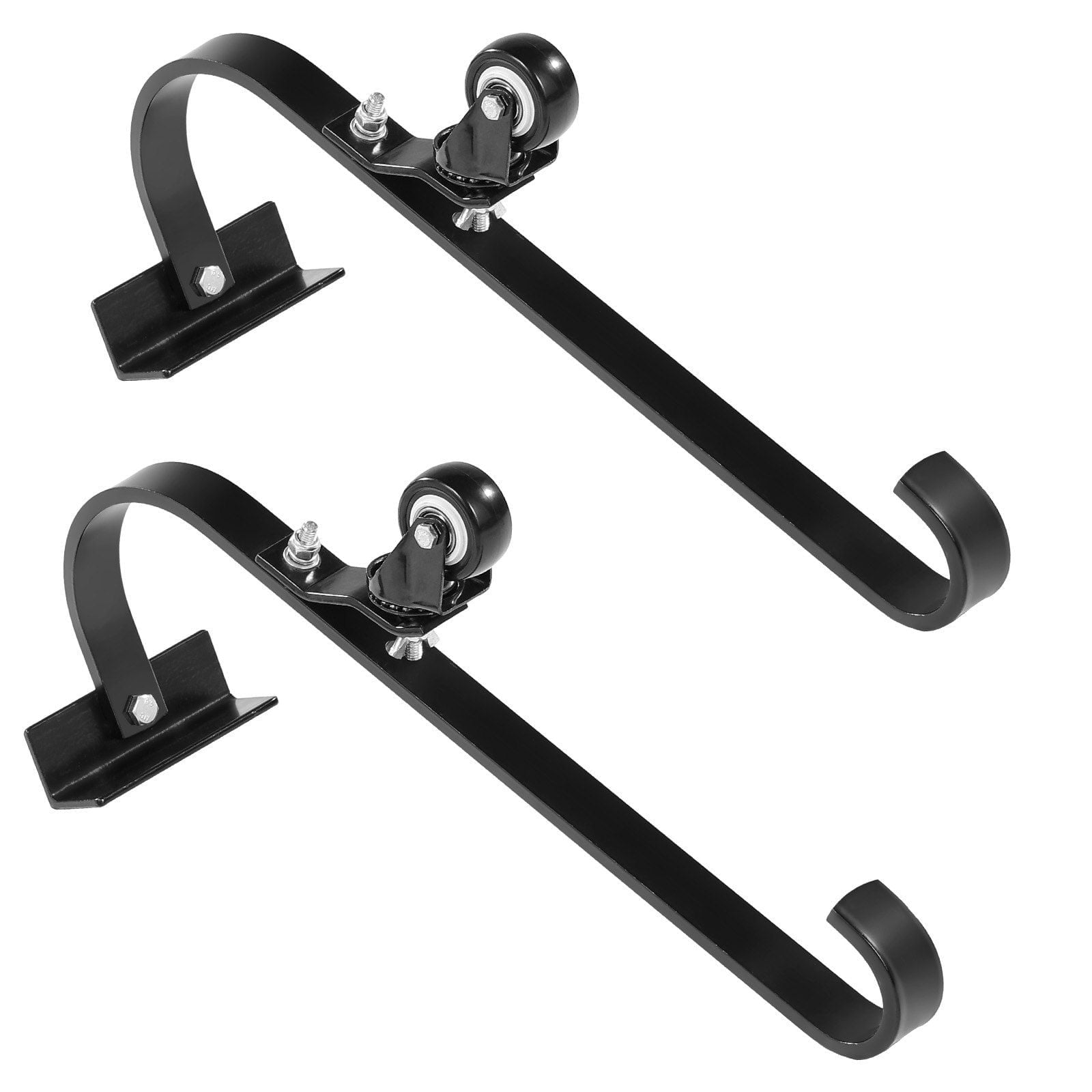 2-Pack Steel Ladder Roof Hook Stabilizer – Fixed Wheel & 360° Swivel ...