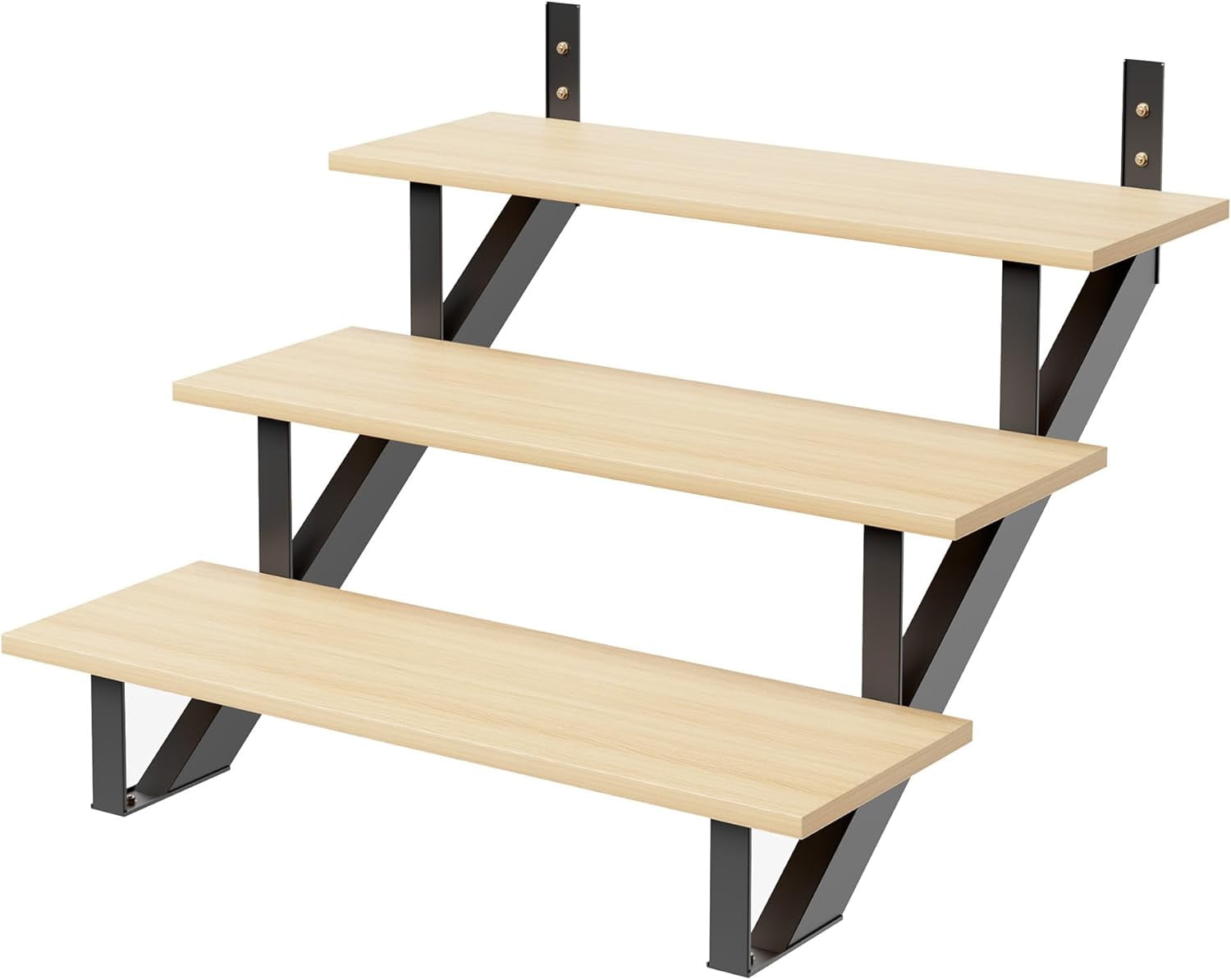 2 Pack Steel Stair Riser,3 Steps Stair Stringer,Metal Stair Step Riser ...