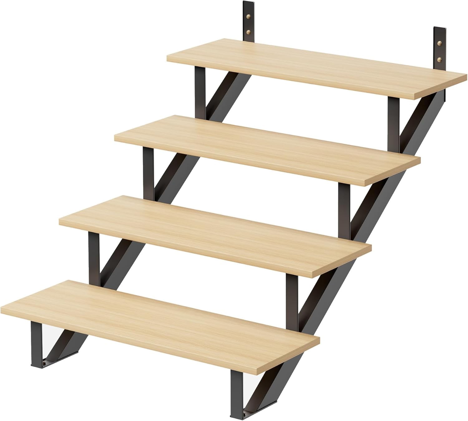 2 Pack Steel Stair Riser,4 Steps Stair Stringer,Metal Stair Step Riser ...