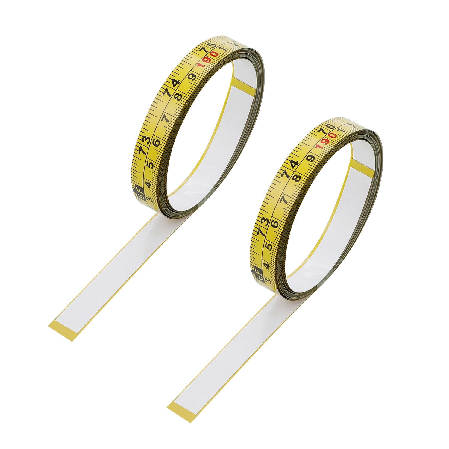 2 Pack Steel adhesive tape measure, Imperial and Metric Scale Ruler ...