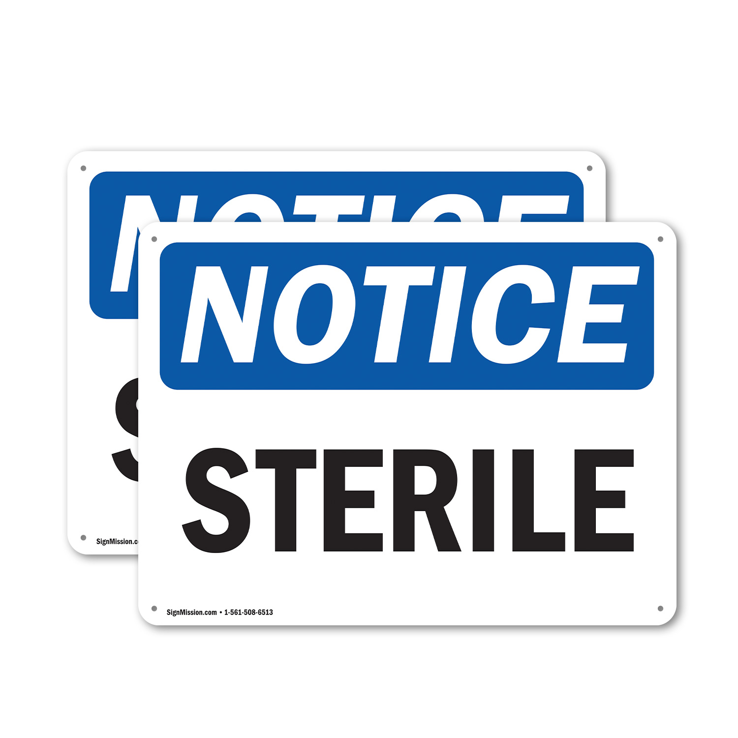 (2 Pack) Sterile OSHA Notice Sign 14 Inch X 10 Inch Indoor / Outdoor ...