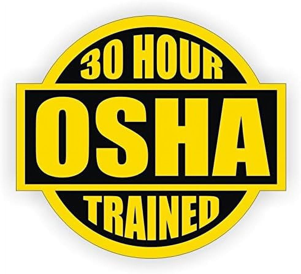 2 Pack - StickerDad® 30 HOUR Osha Trained - size: 2" ROUND color ...