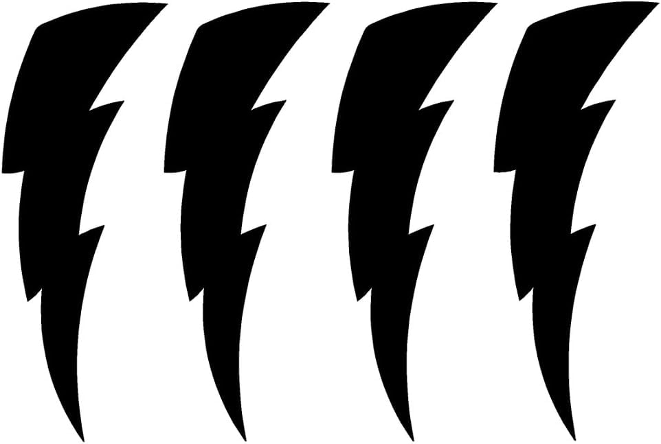 2 Pack - StickerDad® Lightning Bolts 4 Pack V2 Vinyl Decal - Size: 5 ...