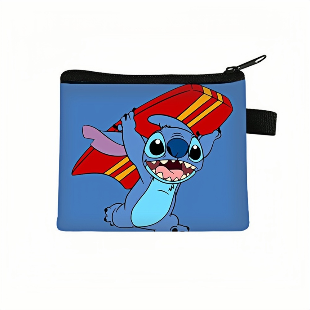 2-Pack Stitch Kawaii Anime Mini Wallet Set -Zippered Coin Purse ...