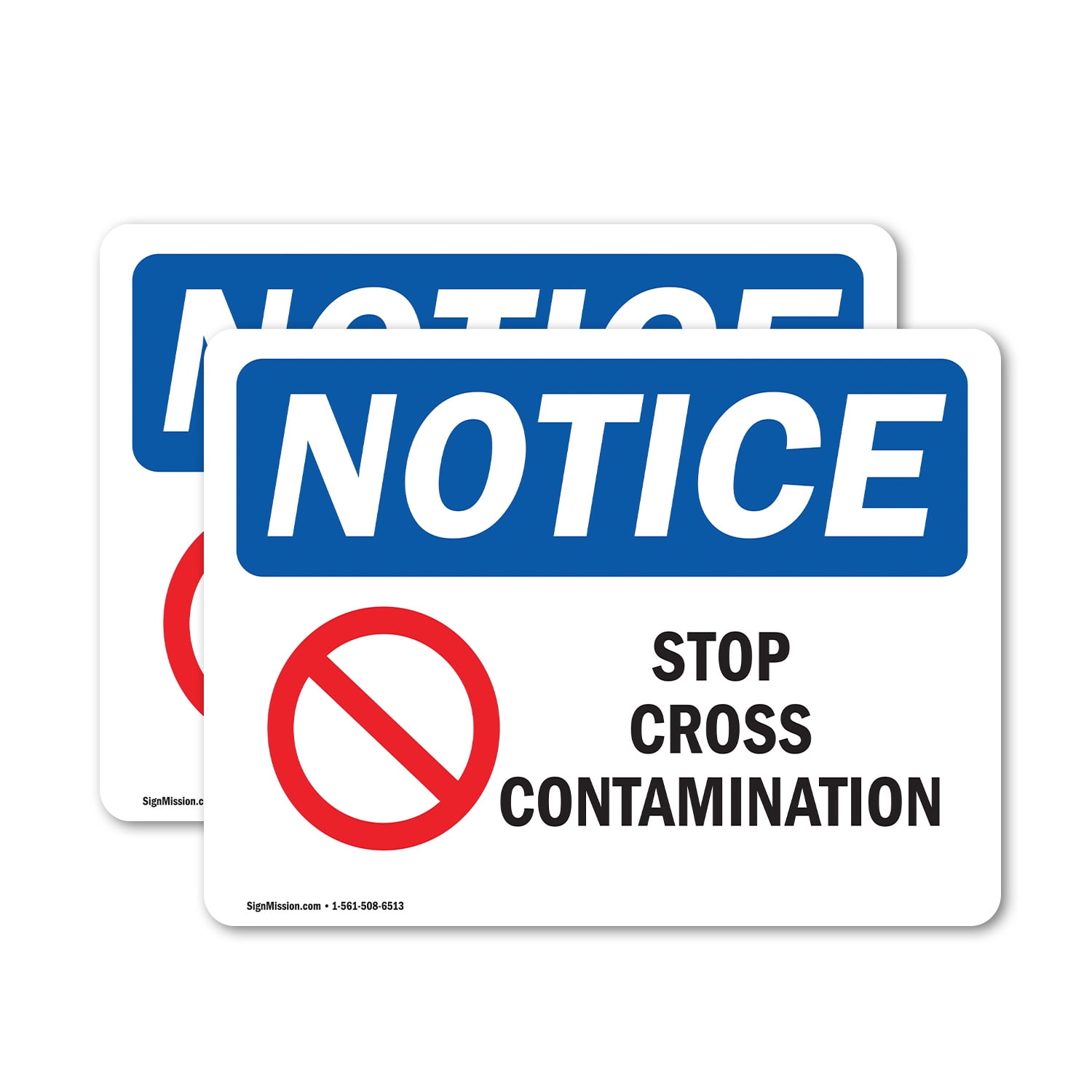 (2 Pack) Stop Cross Contamination Sign - Walmart.com