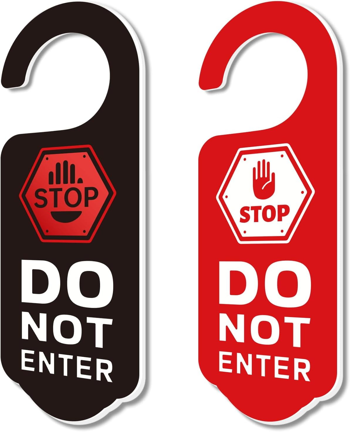 2 Pack Stop Do Not Enter Door Hanger Sign Door Hangings Acrylic ...