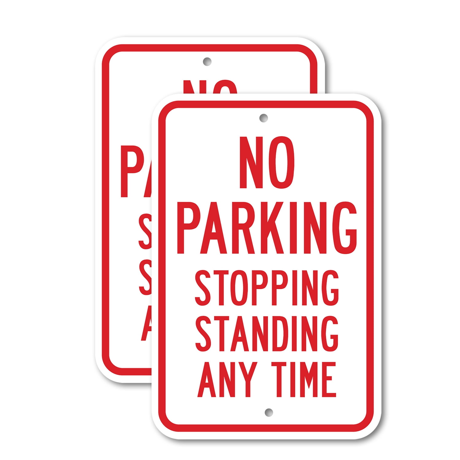 (2 Pack) No Stopping or Standing - No Parking Stopping Standing Any ...