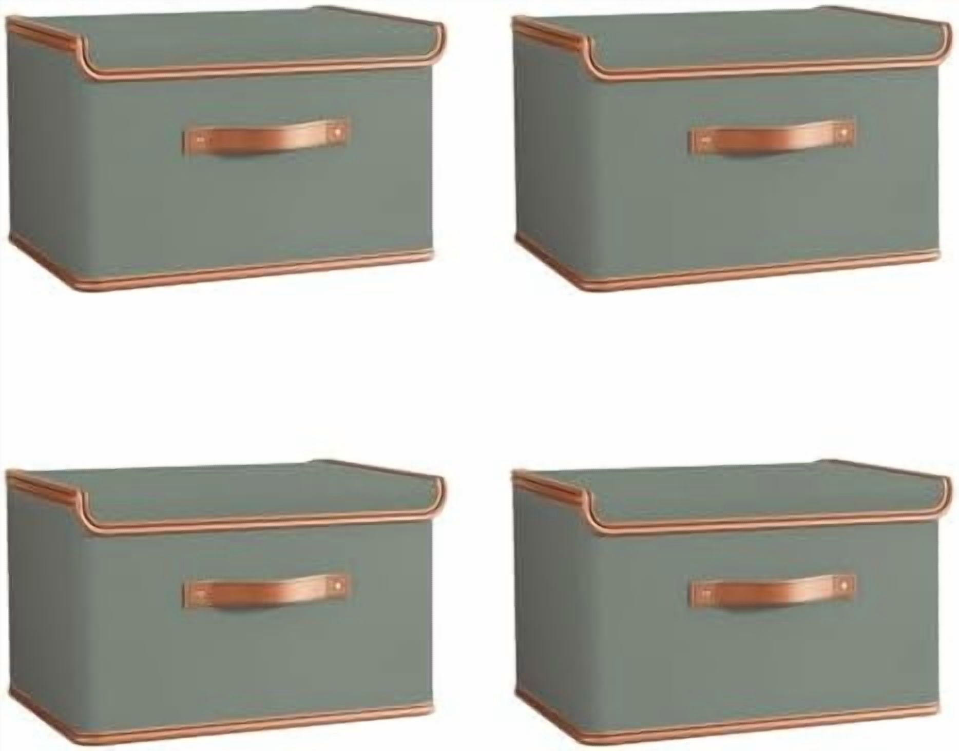 2 Pack Storage Bins with Lids, Collapsible Closet Organizer Container ...