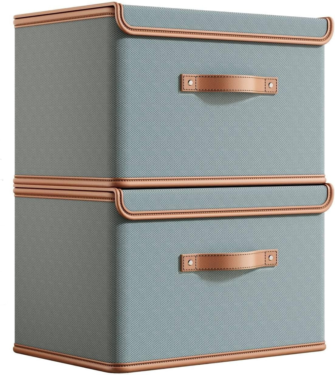 2 Pack Storage Bins with Lids, Collapsible Closet Organizer Container ...