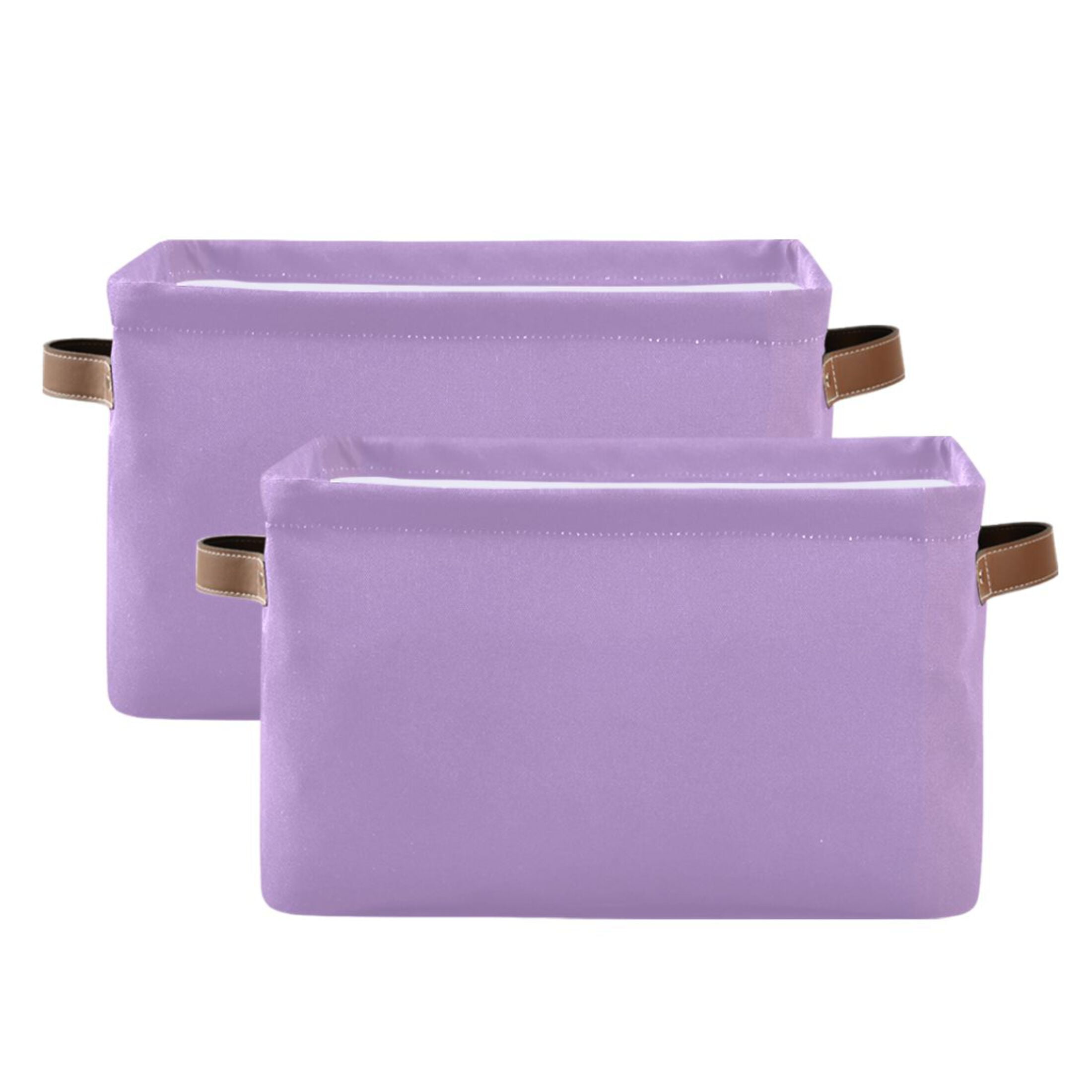 2 Pack Storage Bins with Handle Fabric Organizer Basket Foldable Box ...