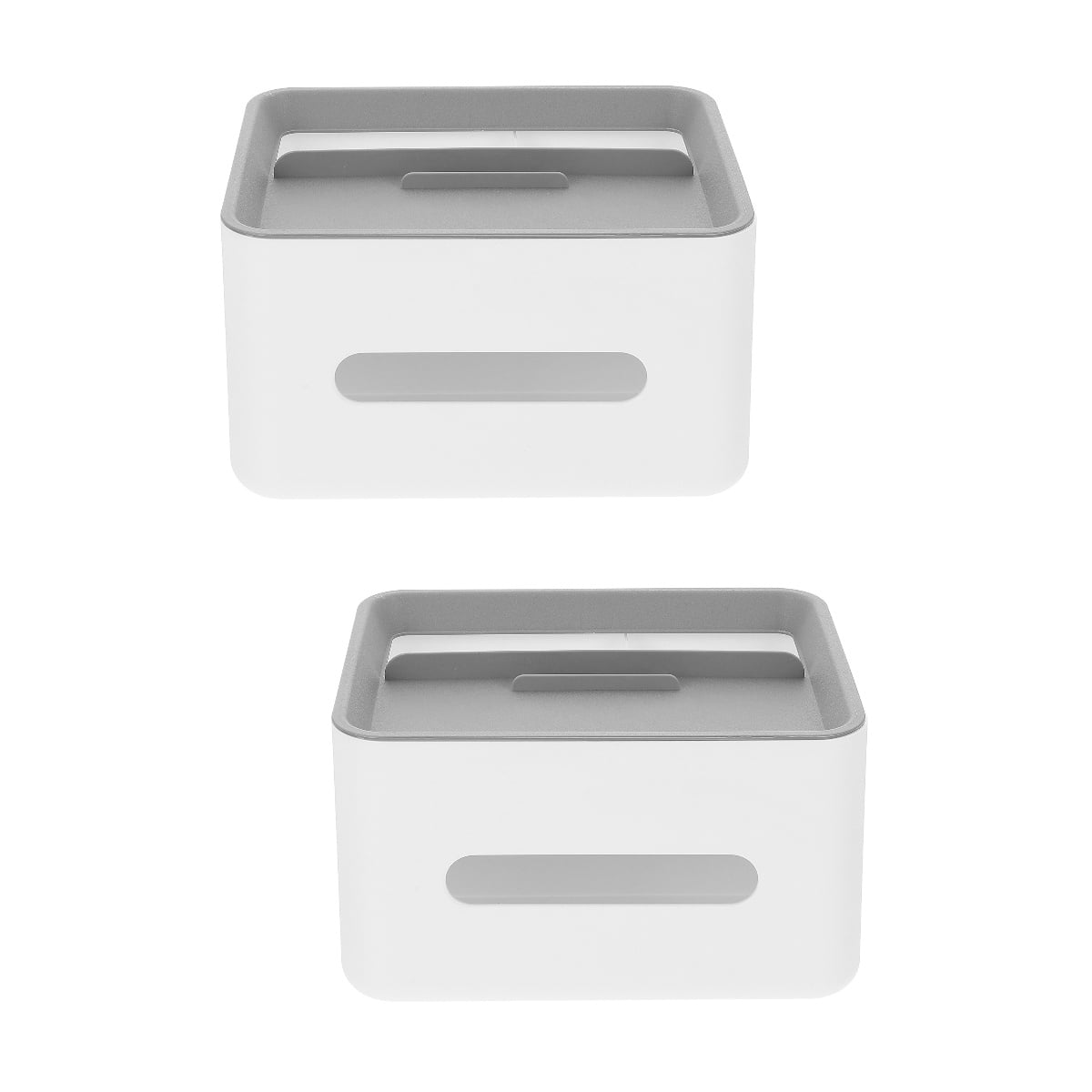 2 Pack Storage Box Tv Stand Sundries Organizer Side Tissue Container ...