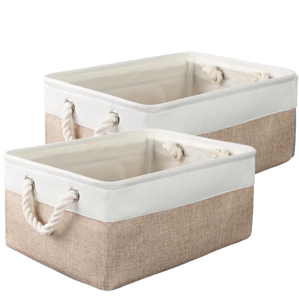 2 Pack Storge Basket Bins - Fabric Basket&Decorative Baskets Storage ...