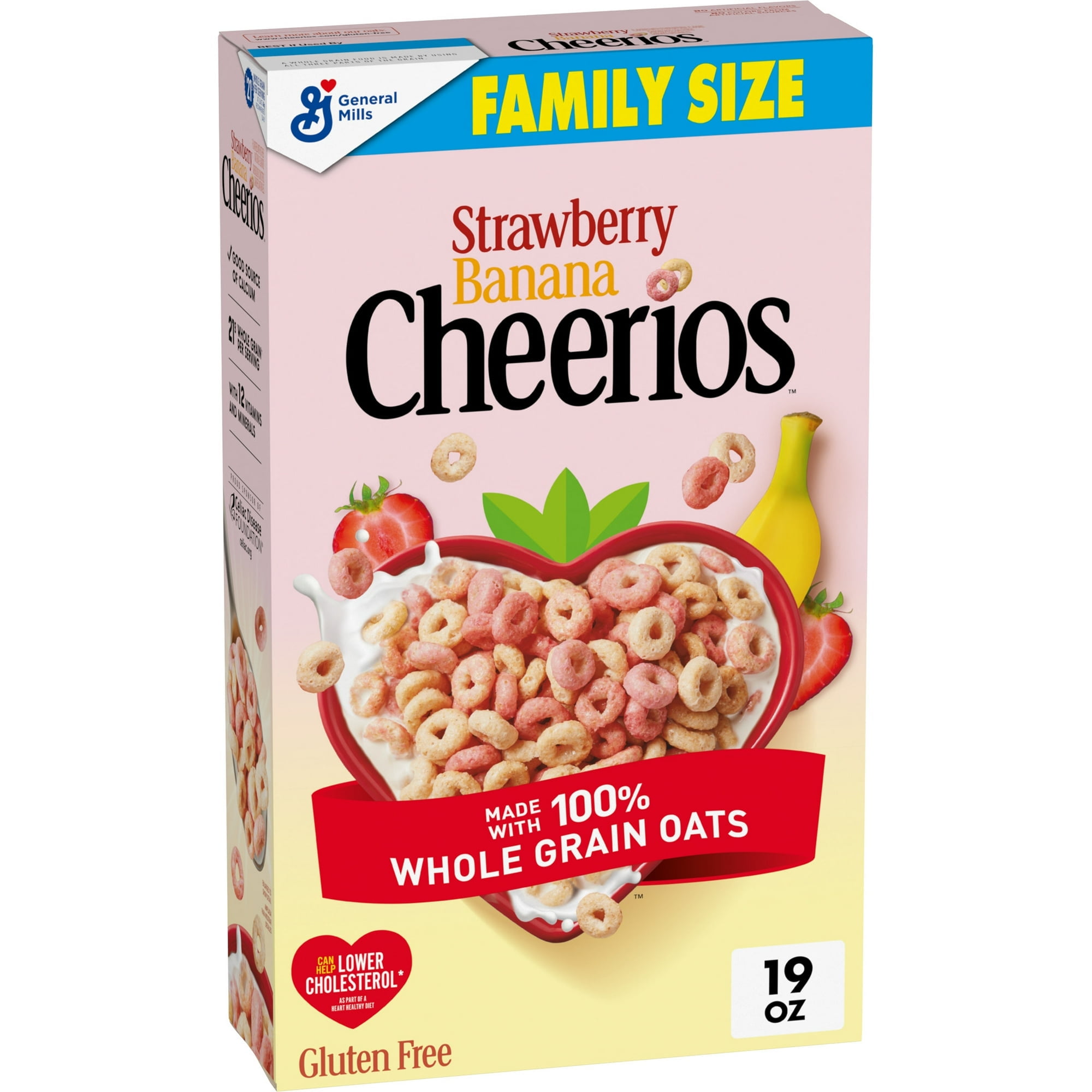 (2 Pack) Strawberry Banana Cheerios, Heart Healthy Gluten Free ...