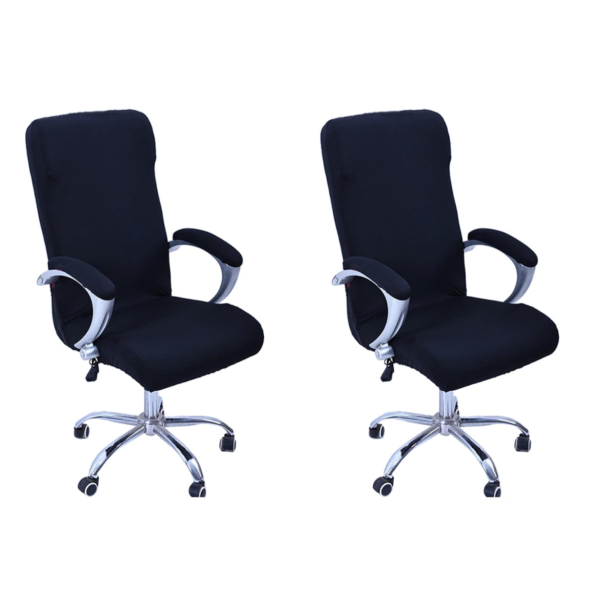 2 Pack Stretchy Chair Covers Computer Seat Rotating Desk Armchair ...
