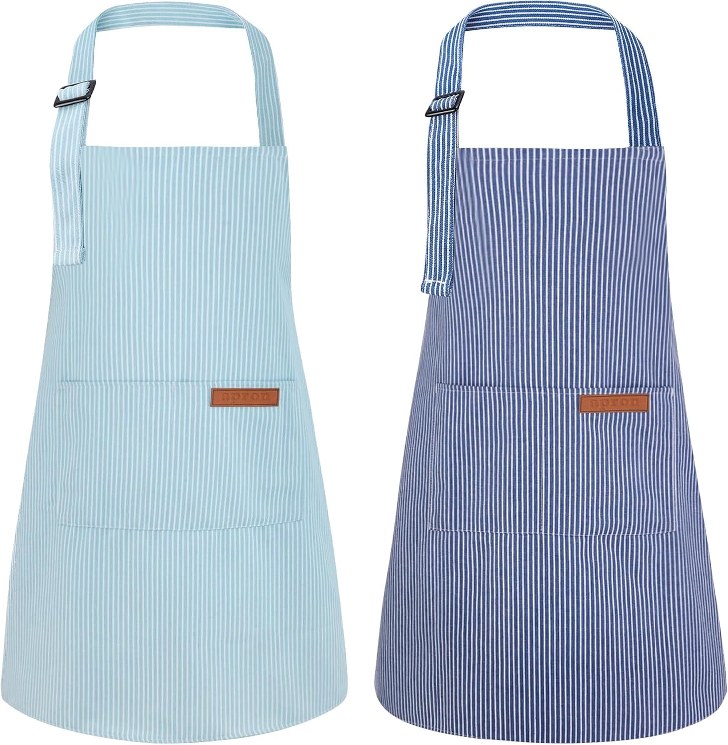 2 Pack Stripes Kids Apron, Cooking Aprons with Pockets, Cute for Boys ...