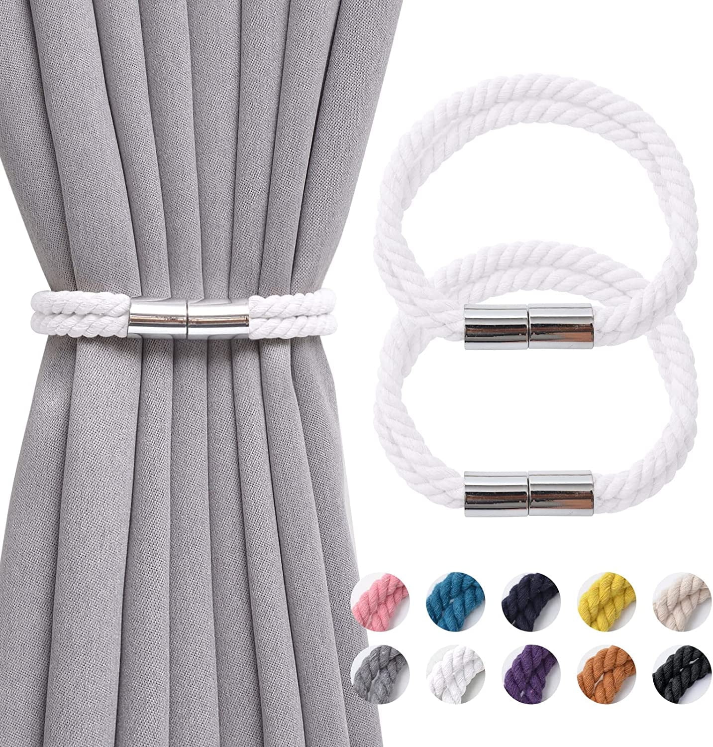 2 Pack Strong Magnetic Curtain Tiebacks Boho Decoration Drape Tie Backs ...