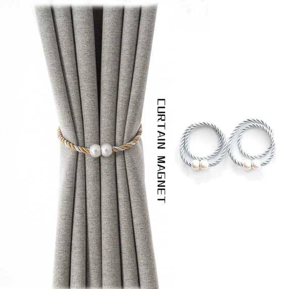 RKSTN 2 Pack Strong Magnetic Curtain Tiebacks, Modern Handmade Curtain ...
