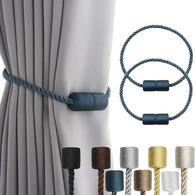 2 Pack Strong Magnetic Curtain Tiebacks Outdoor Elegant Decorative Tie ...