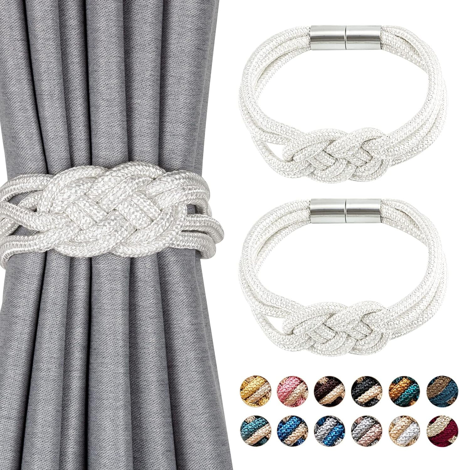 2 Pack Strong Magnetic Curtain Tiebacks Upgrade Nordic Simple Style ...