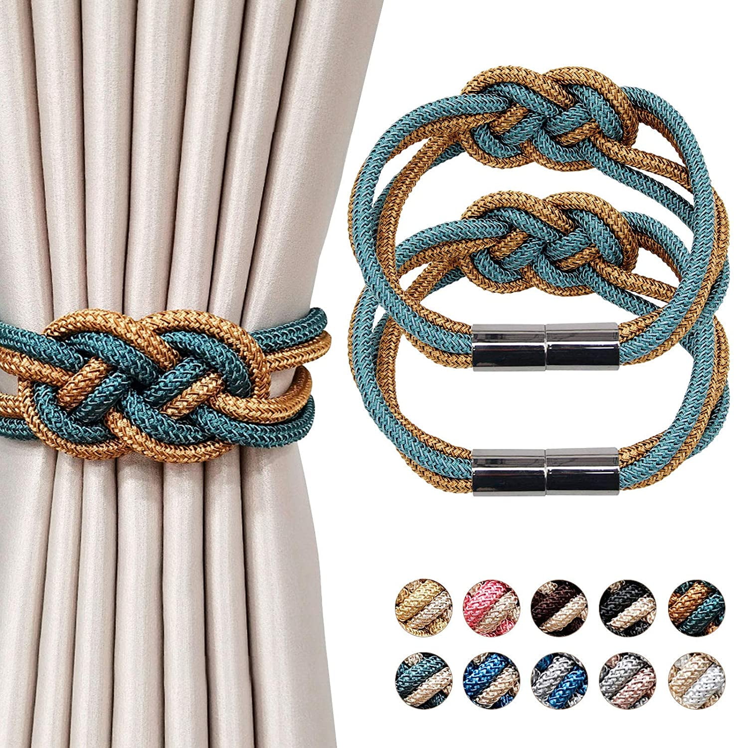 2 Pack Strong Magnetic Curtain Tiebacks Upgrade Nordic Simple Style ...