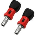 2 Pack Stubby Ratcheting Screwdriver Short Mini Ratchet Wrench Pocket ...