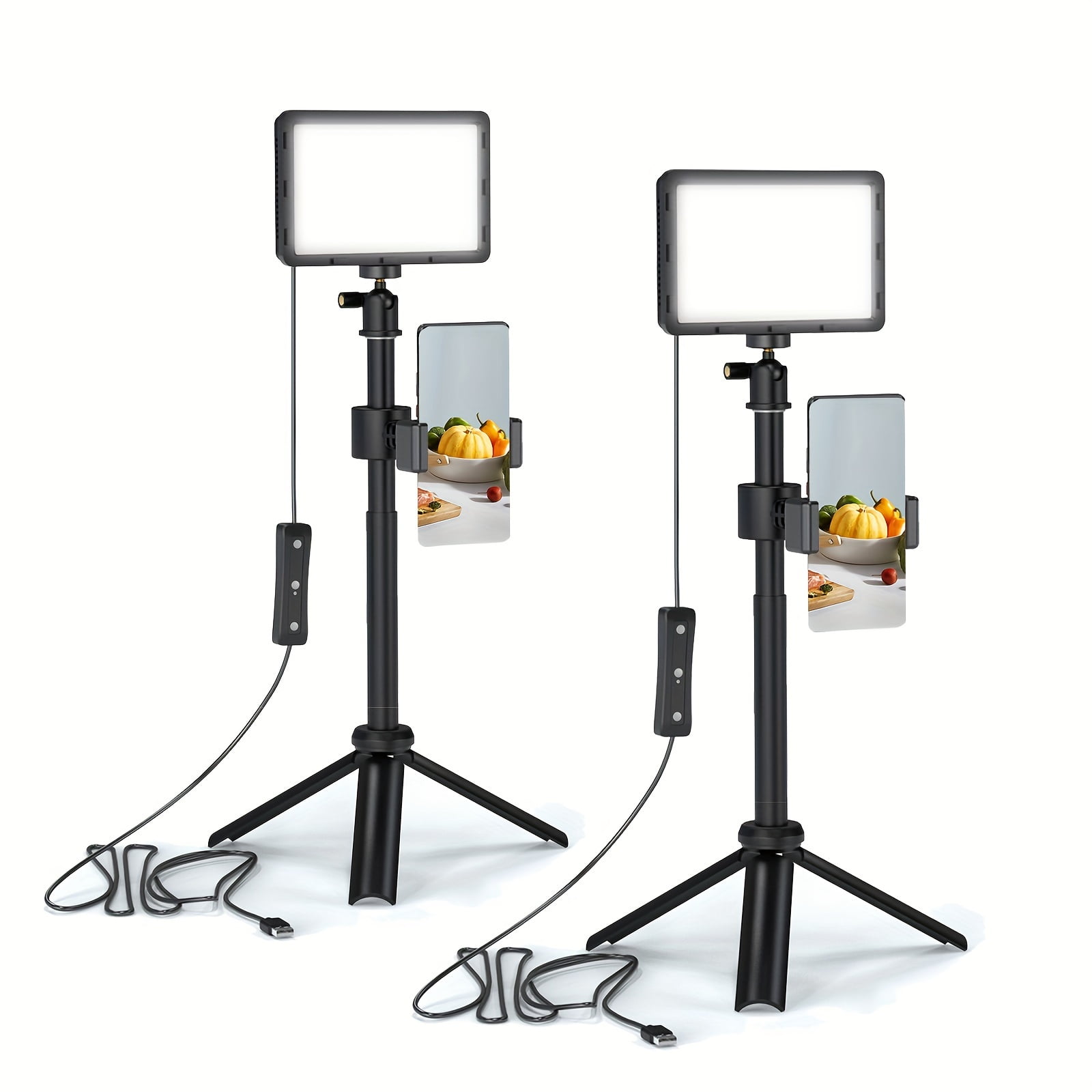 2-Pack Studio LED Video Light Streaming Lights Computer Light Camera ...