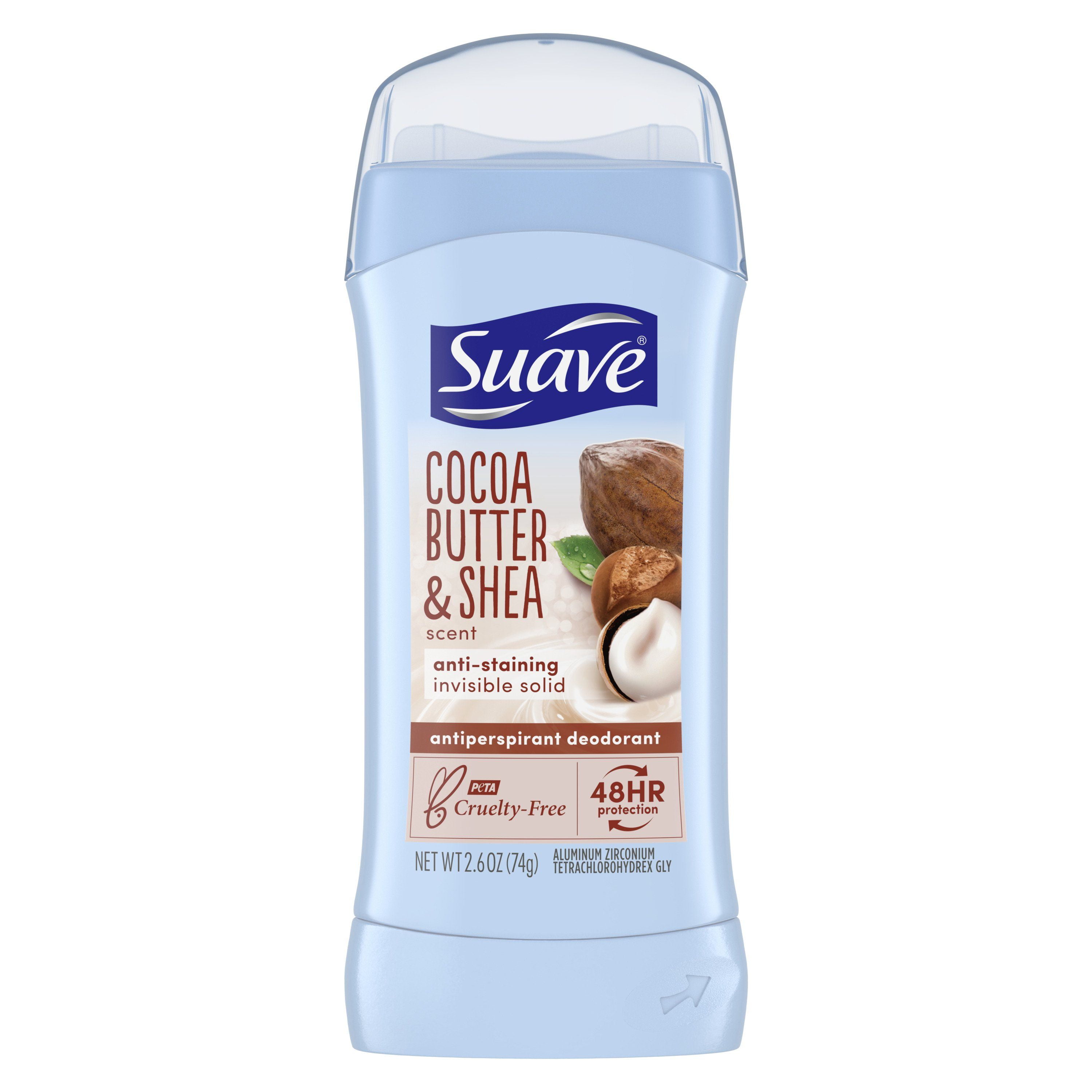 2 Pack - Suave Invisible Solid Antiperspirant Deodorant - Cocoa Butter ...