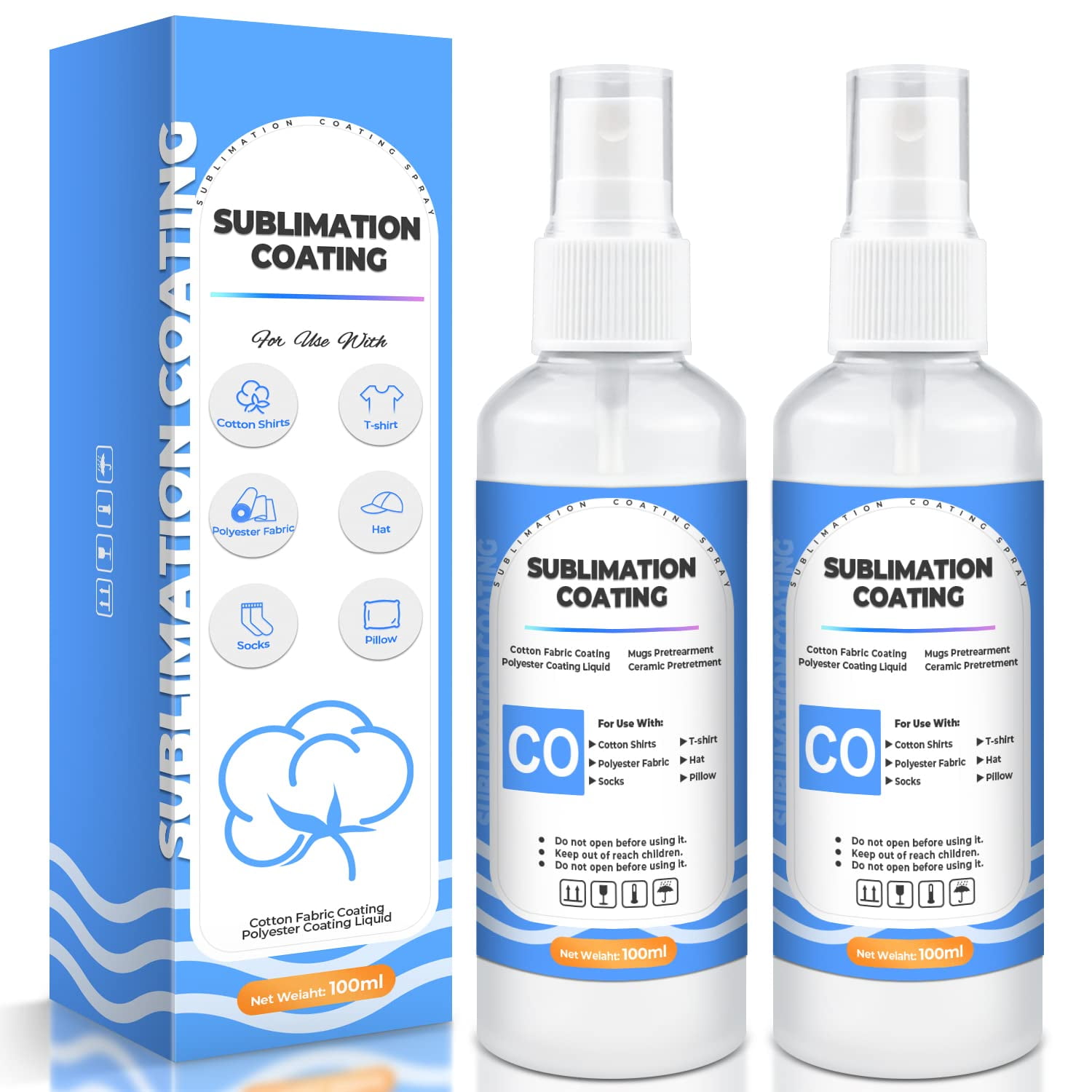 2-Pack Sublimation Spray for Cotton, Sublimation Coating for Cotton ...