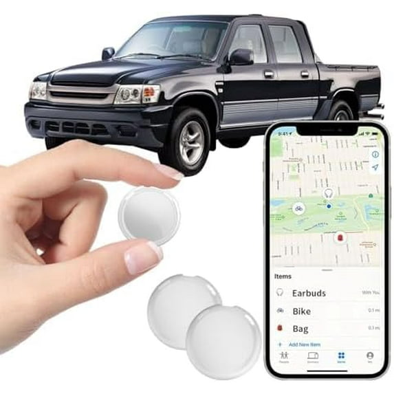 2 Pack No Subscription GPS Tracker for Vehicles Work with Find My (iOS ...