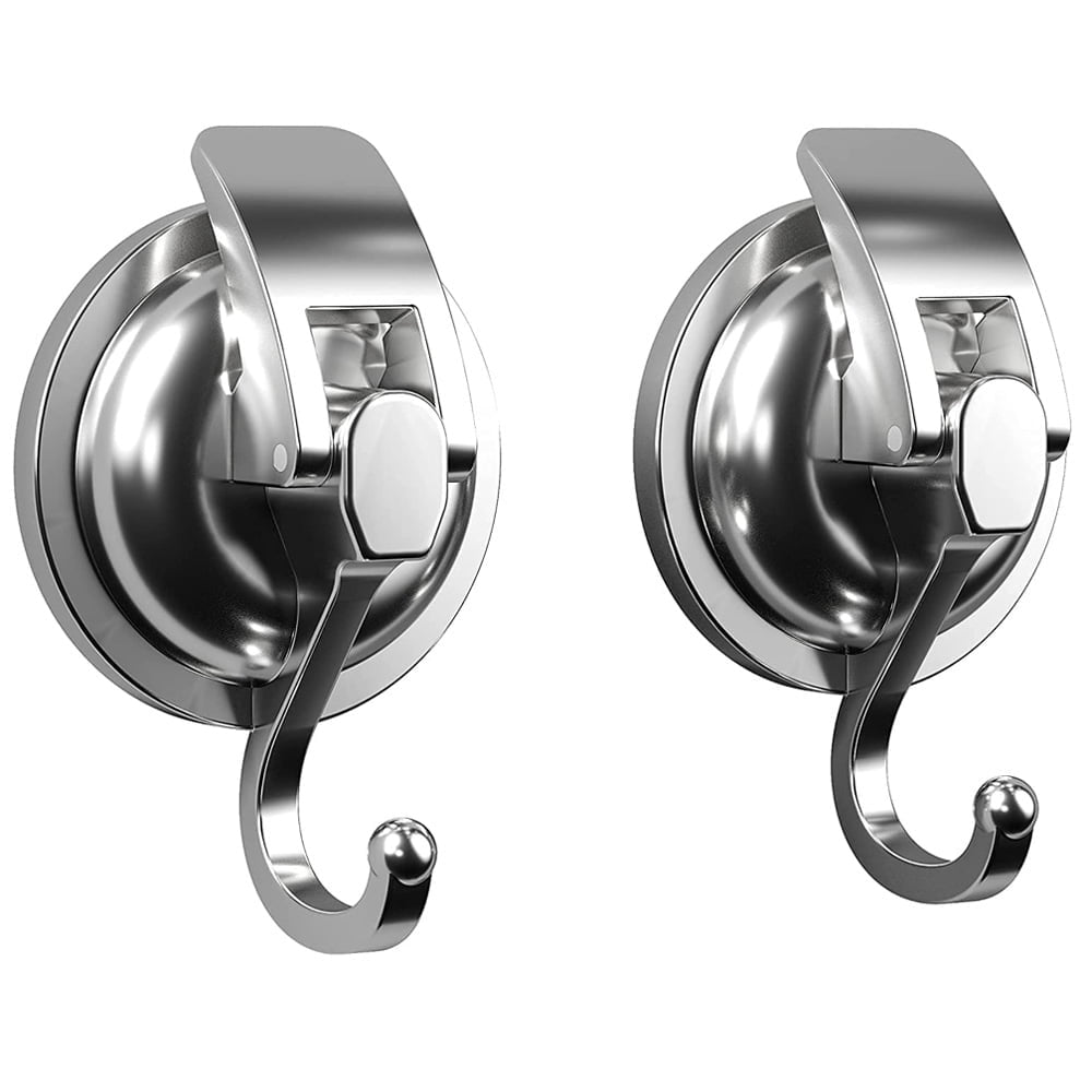 2 Pack Suction Cup Hooks, Large Shower Suction Hooks, Heavy Duty ...