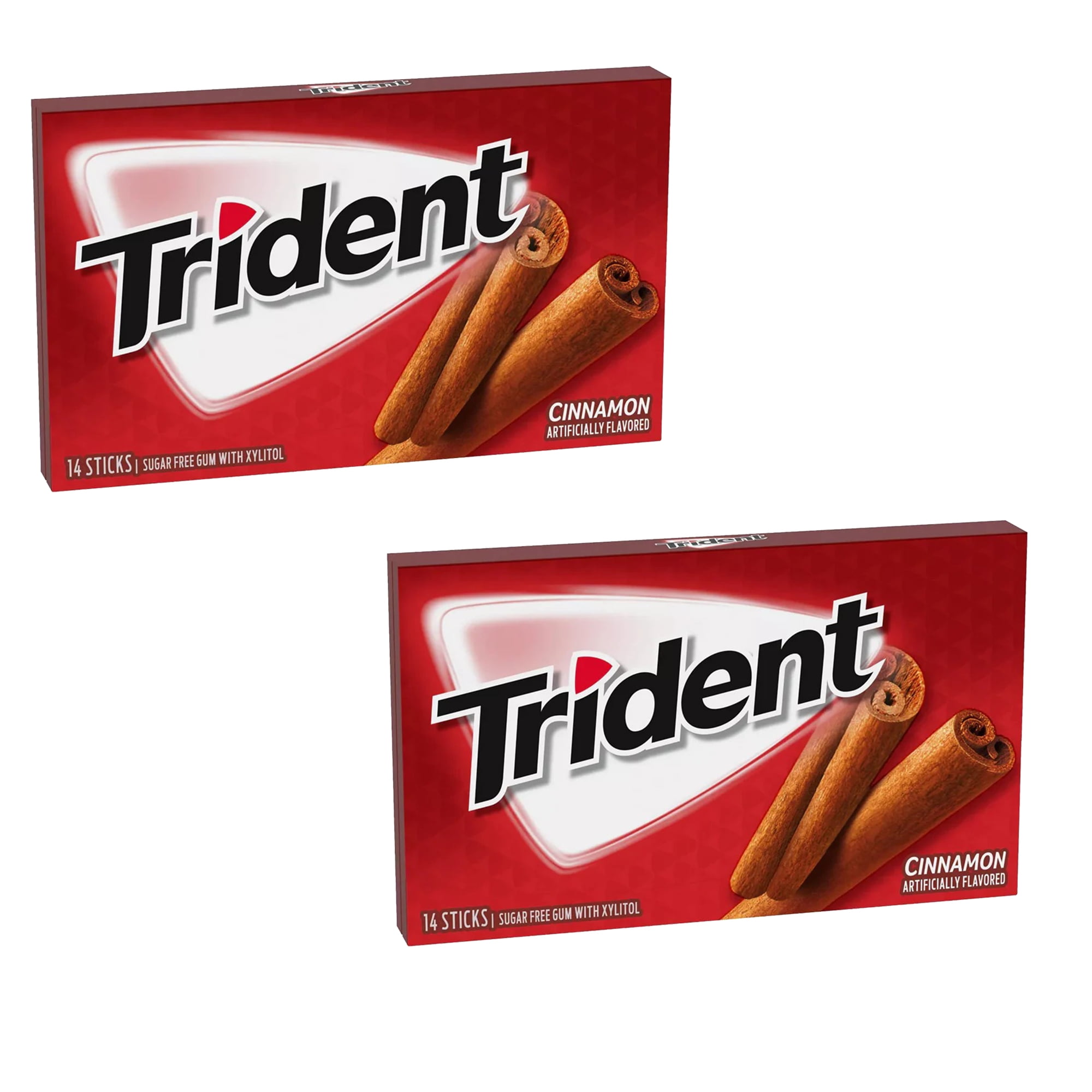 2 Pack Sugar-Free Chewing Gum | Trident Cinnamon Flavour Gum - 14 ...