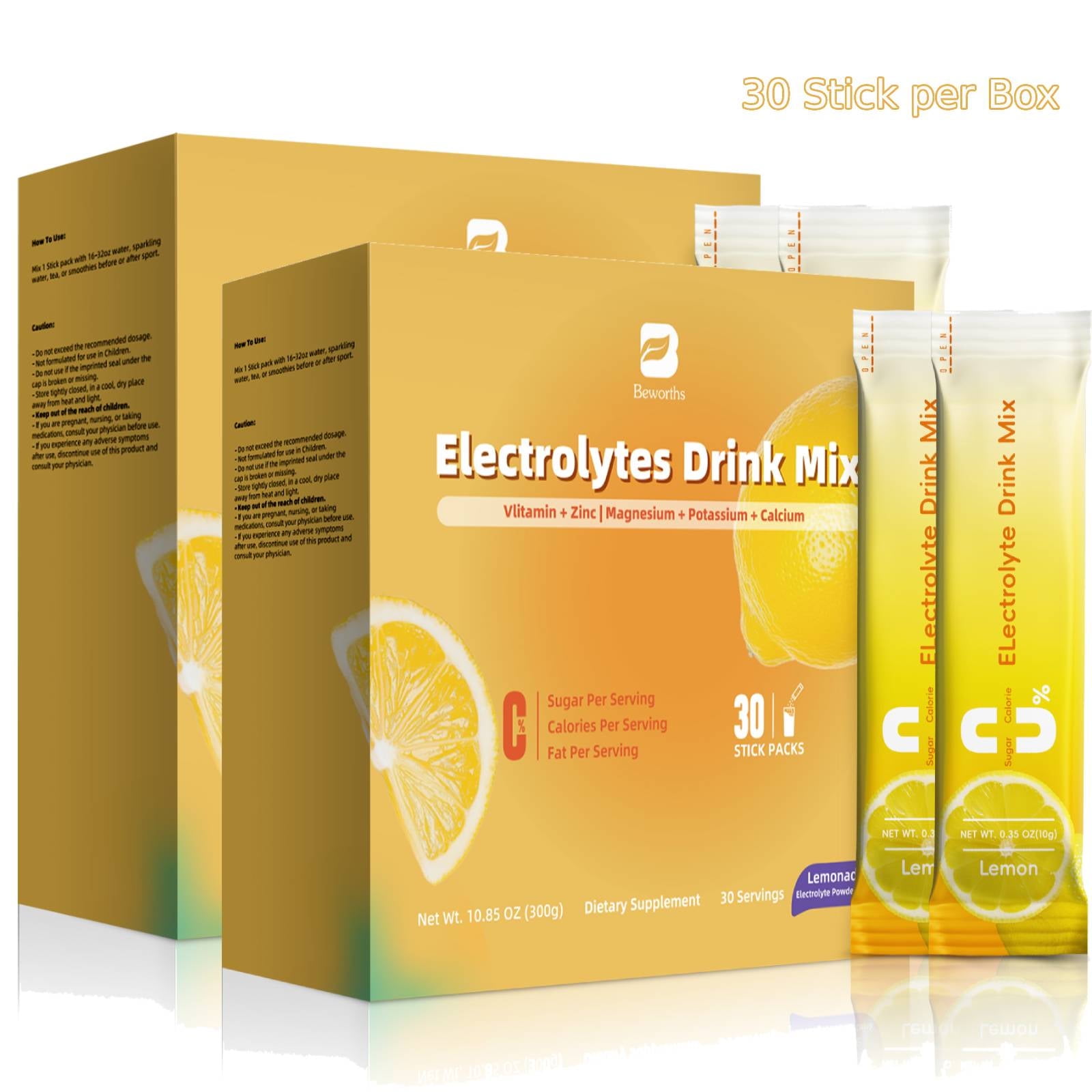 (2 Pack)Sugar Free Electrolytes Drink Mix - Hydration Packets with ...