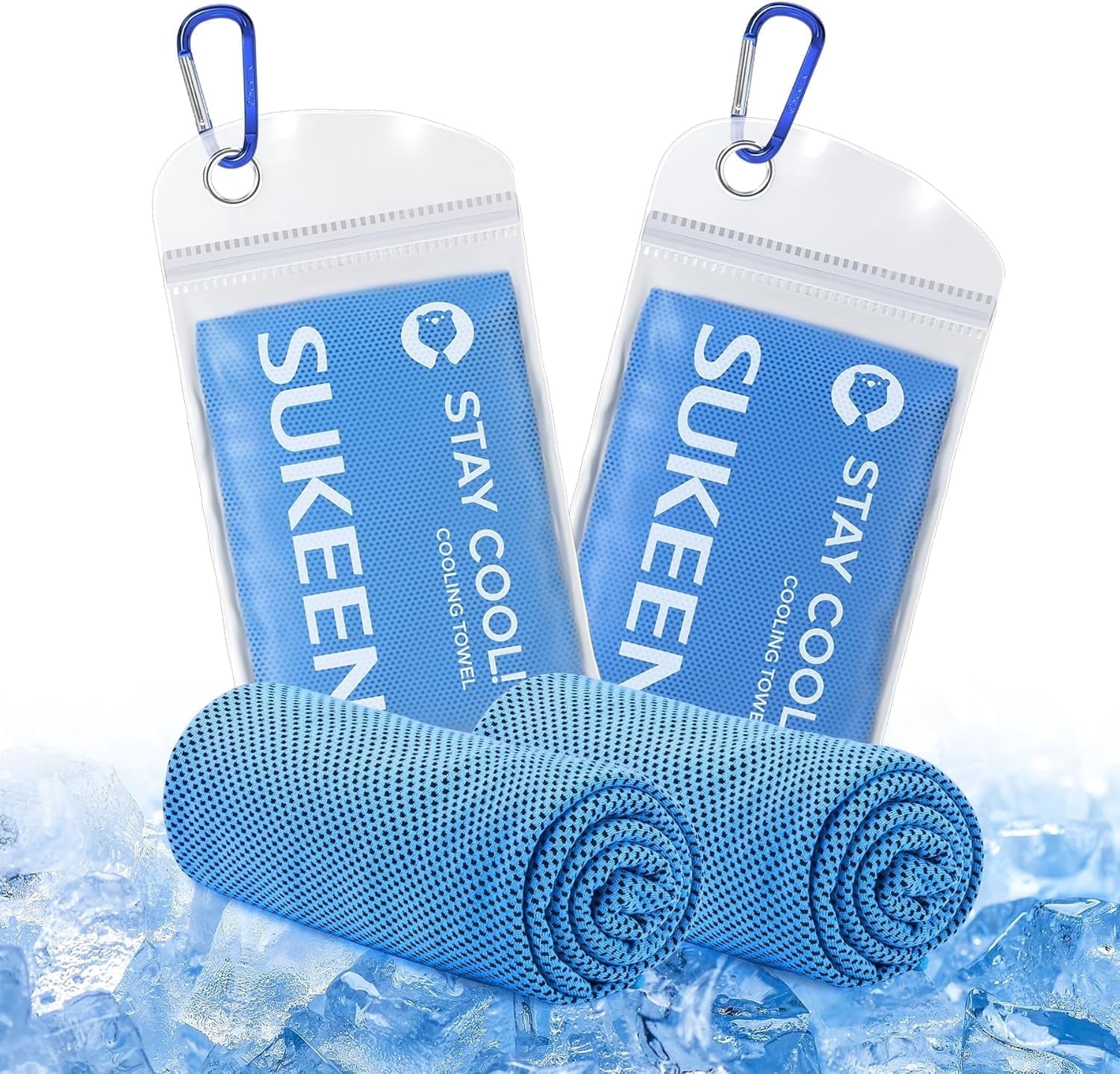 2 Pack Cooling Towels for Neck and Face Super Absorbent Ice Towel Quick ...