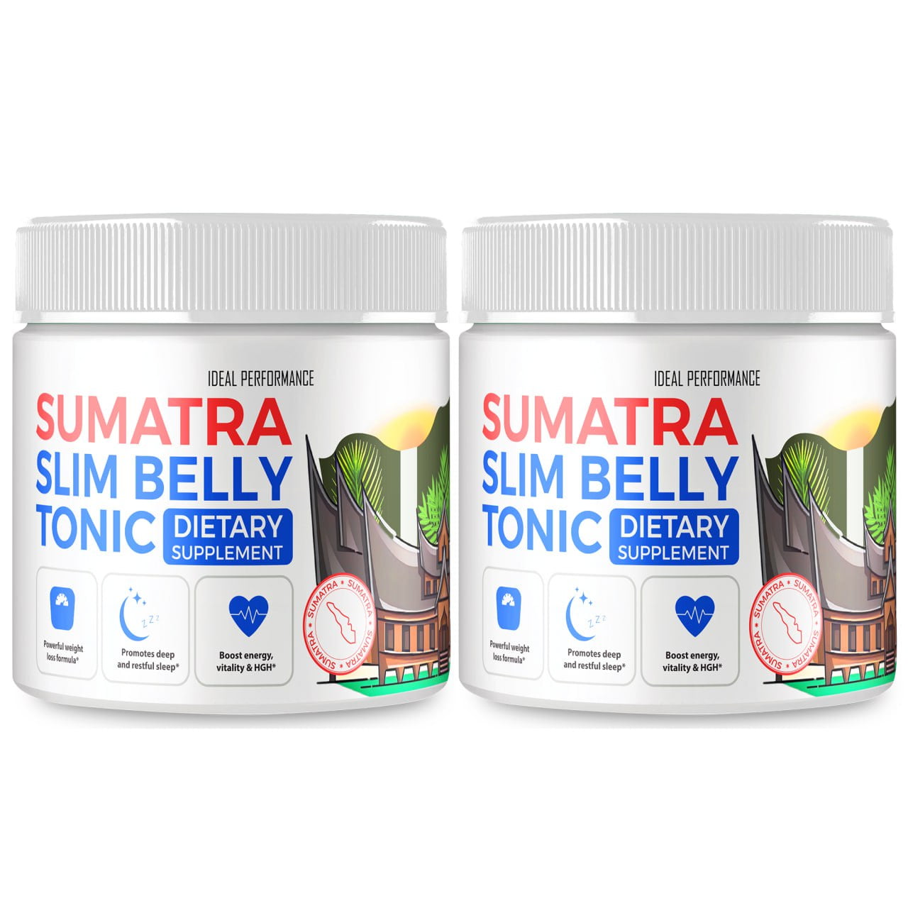 (2 Pack) SumatraSlim Belly Tonic Powder, SumatraSlim Body Tonic ...