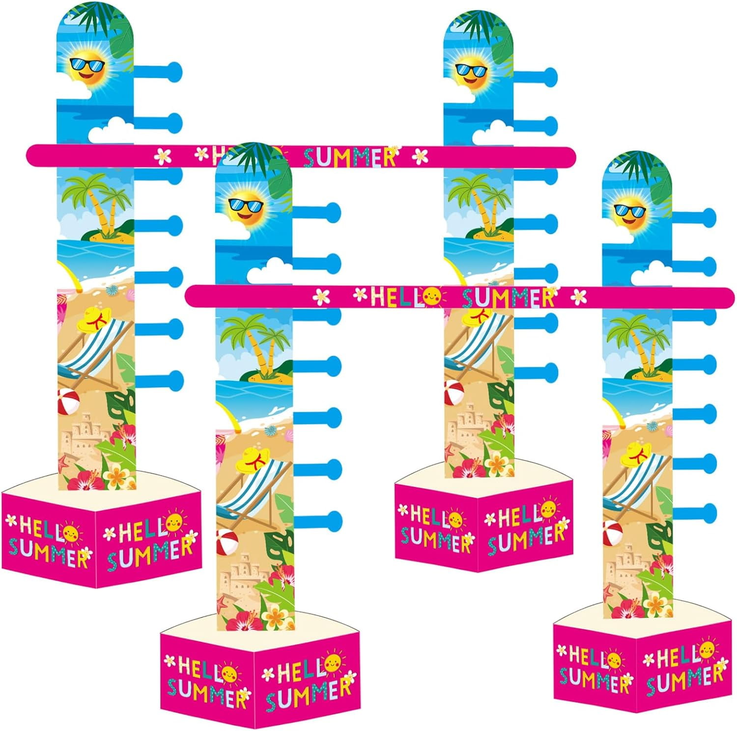 2 Pack Summer Inflatable Limbo Party Activities for Adults 59 Inch Easy ...