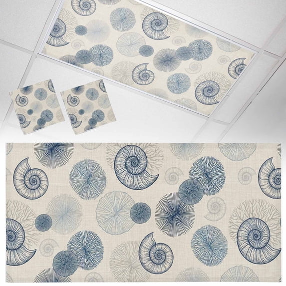 2 Pack Summer Ocean Fluorescent Light Covers for Ceiling Lights Retro ...