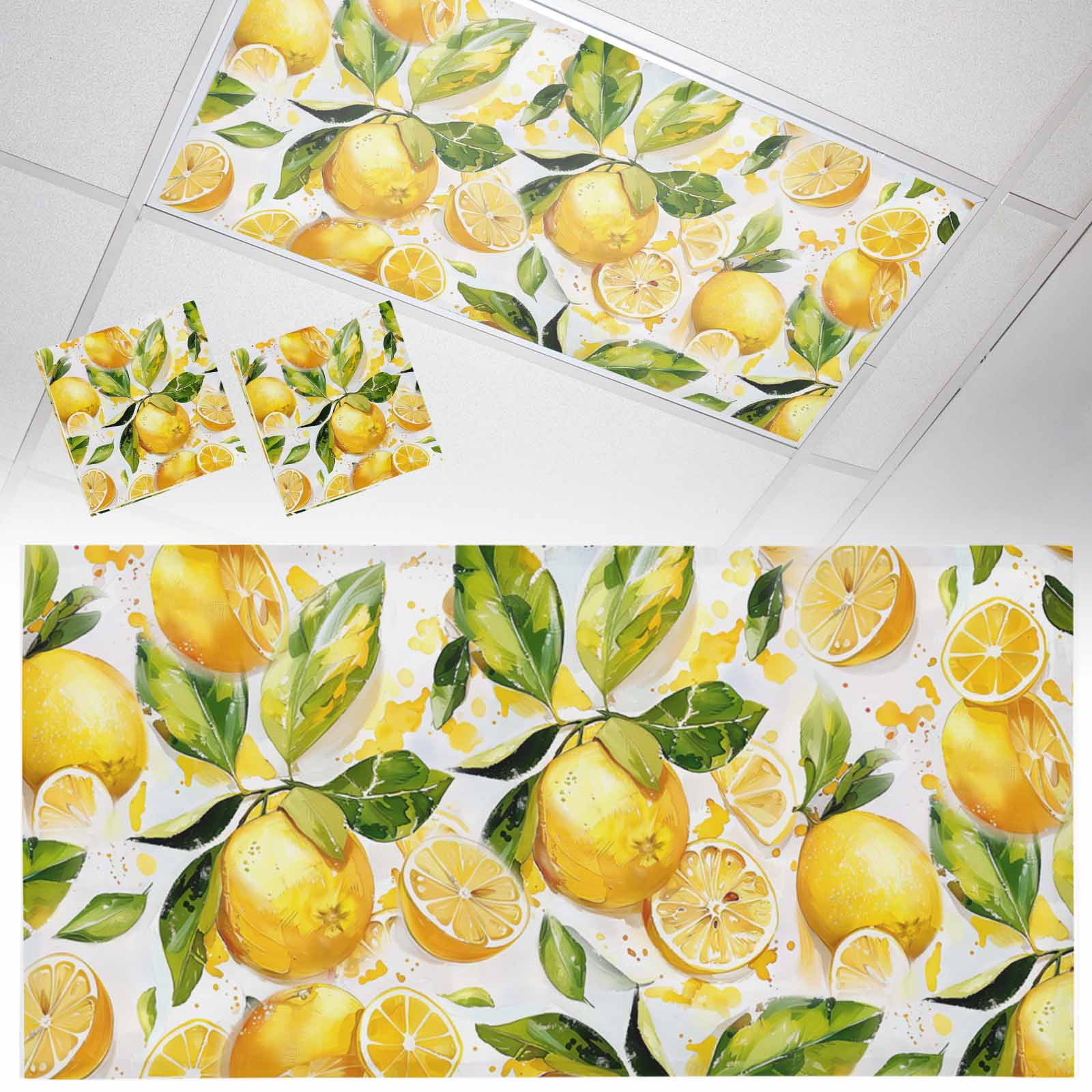 2 Pack Summer Watercolor Fluorescent Light Covers for Ceiling Lights ...