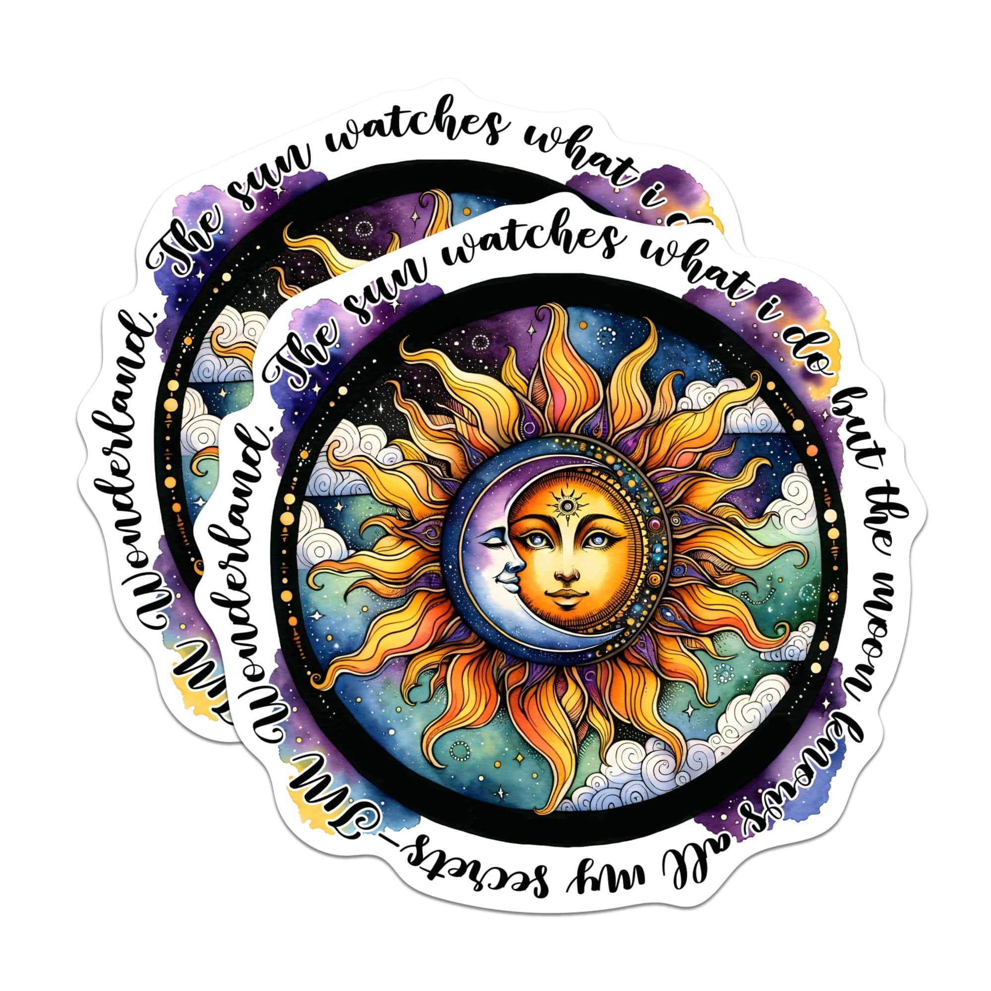 (2 Pack) The Sun Watches What I Do but The Moon Knows All My Secrets ...