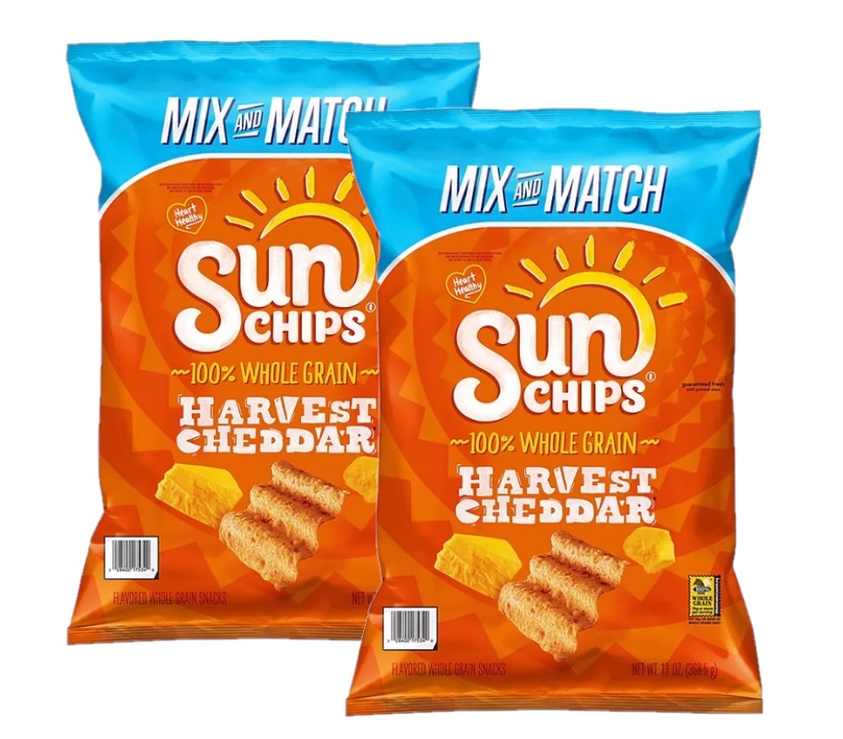 2 Pack | SunChips Harvest Cheddar Multigrain Snacks (13 oz.) - Walmart.com