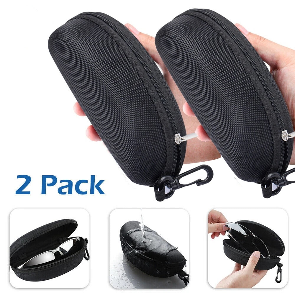 2 Pack Sunglasses Case,Zipper Hard Shell Sunglasses Case Portable ...