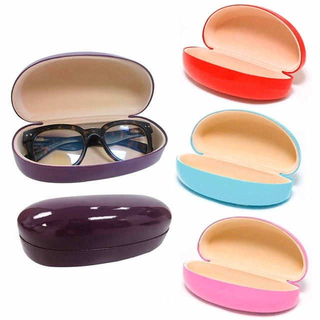 2 Pack Sunglasses Hard Case Eye Glasses Clam Shell Eyeglasses Box Large ...