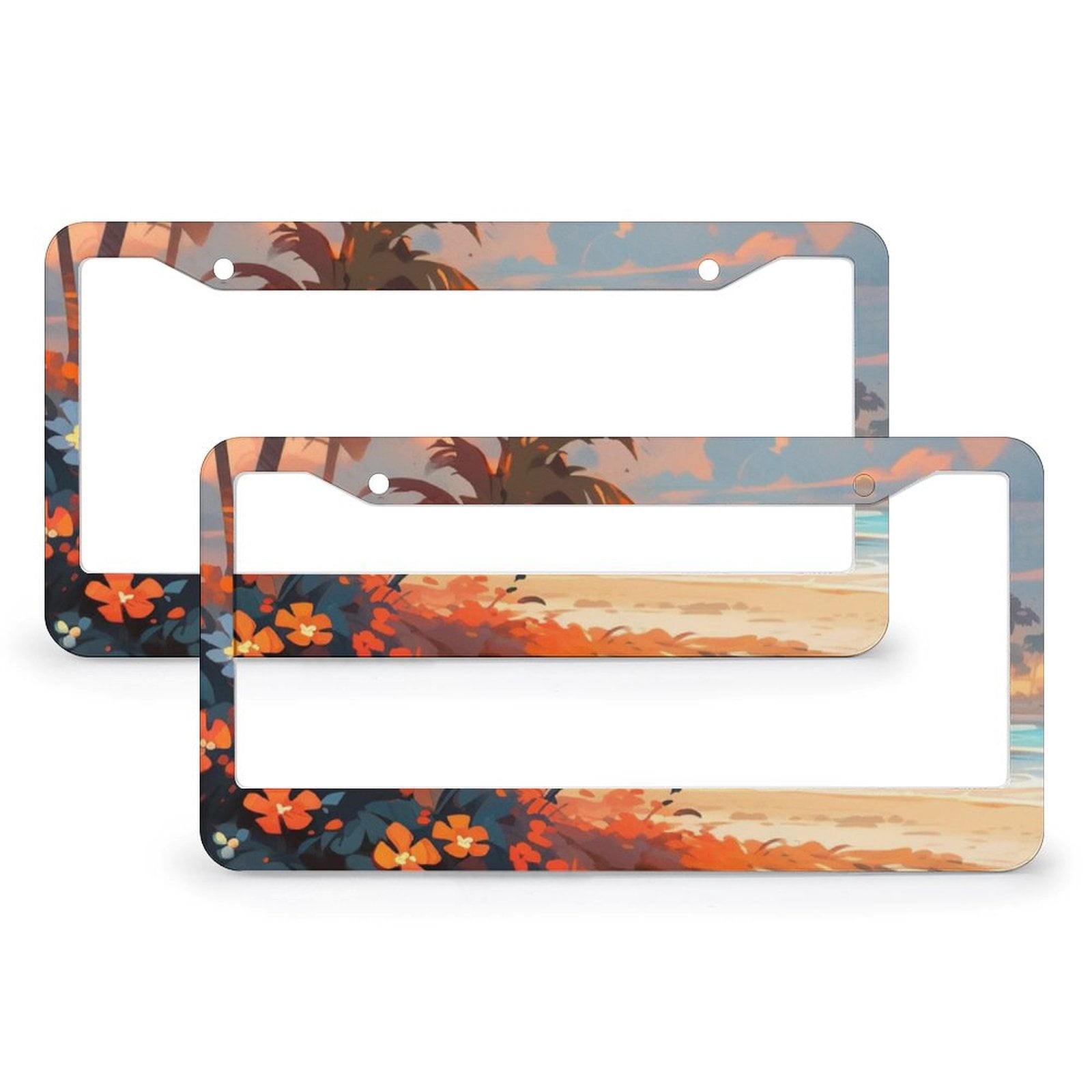 Palm Tree License Plate Frame