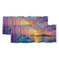 2 Pack Sunset Sailboats Valance for Window Abstract Tropical Sea Sunset ...