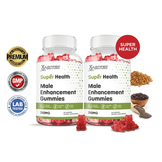 (2 Pack) Super Health Male Enhancement Gummies, Vitamins for Healthy ...