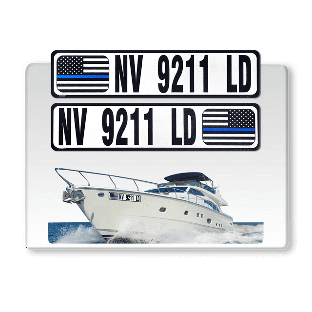 2 Pack Super Reflective Custom Boat Registration Numbers and Letters ...
