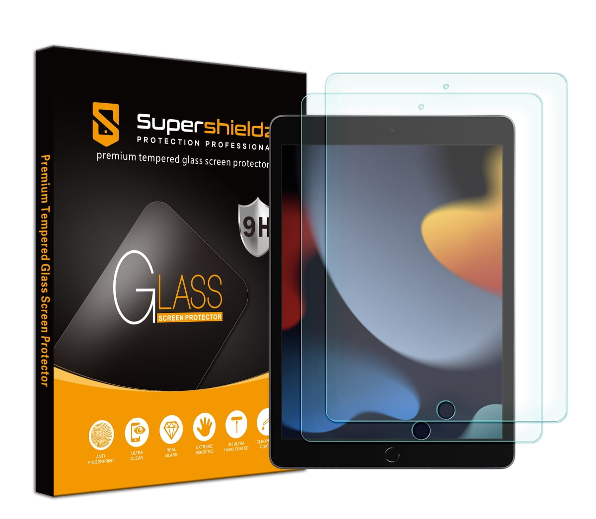 Supershieldz 2-Pack Protective Tempered Glass Screen Cover for Apple ...